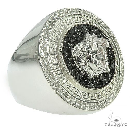 .925 Silver Light Medusa Diamond Ring 66463 – TraxNYC